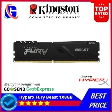 Jual Memory Kingston Hyperx Fury Beast PC25600 3200Mhz DDR4 8GB Ram | Shopee Indonesia