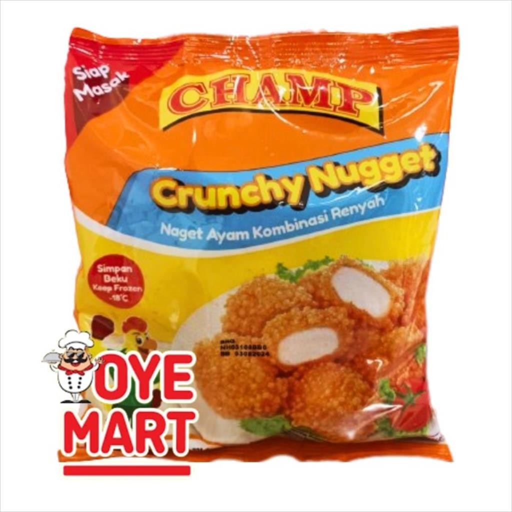 Jual CHAMP CRUNCHY NUGGET 225GR/NAGET AYAM KOMBINASI/FROZEN FOOD ...