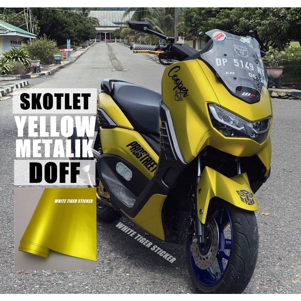 Jual SKOTLET STIKER MOTOR YELOW METALIK DOF SKOTLET KUNING DOF STRIPING ...