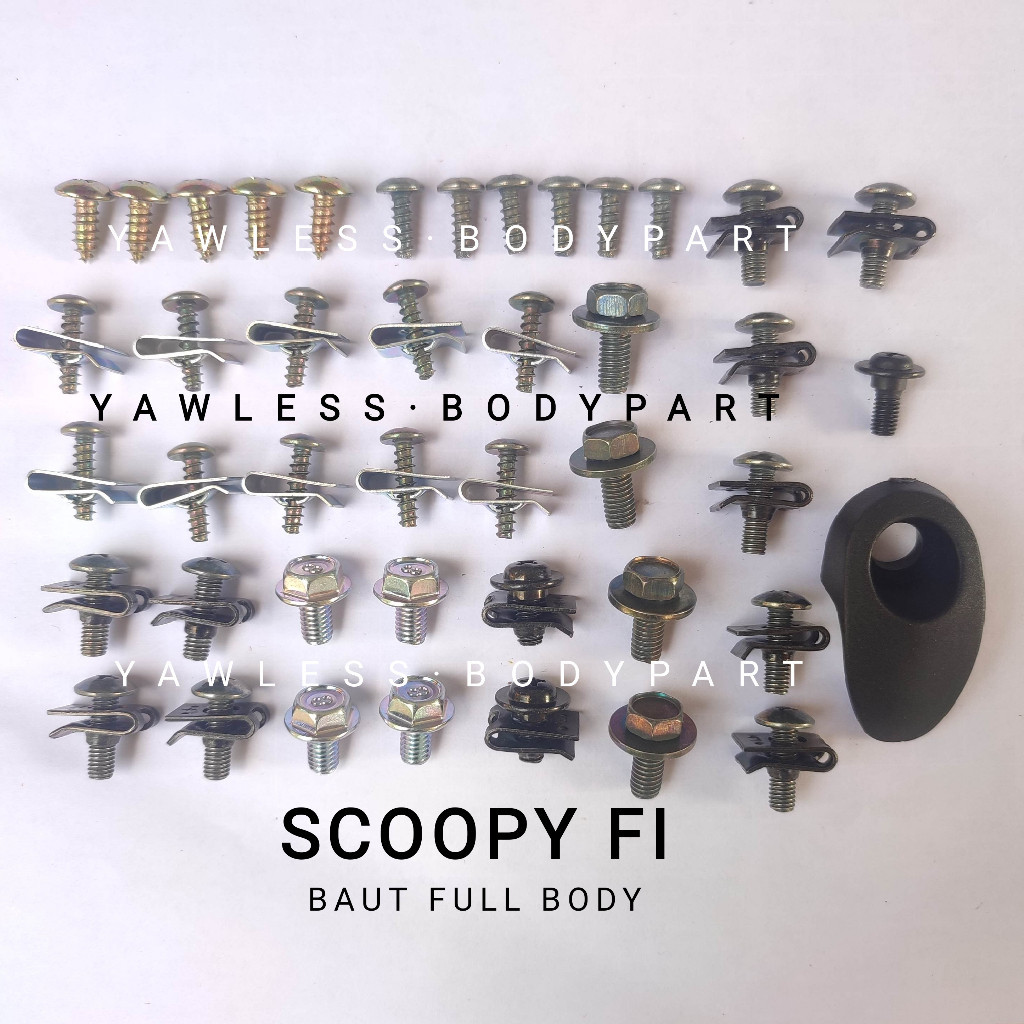 Jual baut full body Scoopy FI lengkap / baut body Scoopy fi 2013 - 2017 ...
