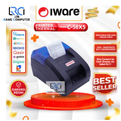 Jual IWARE PRINTER THERMAL KASIR C58XS / I SCAN ZJ58BT KONEKSI USB dan ...
