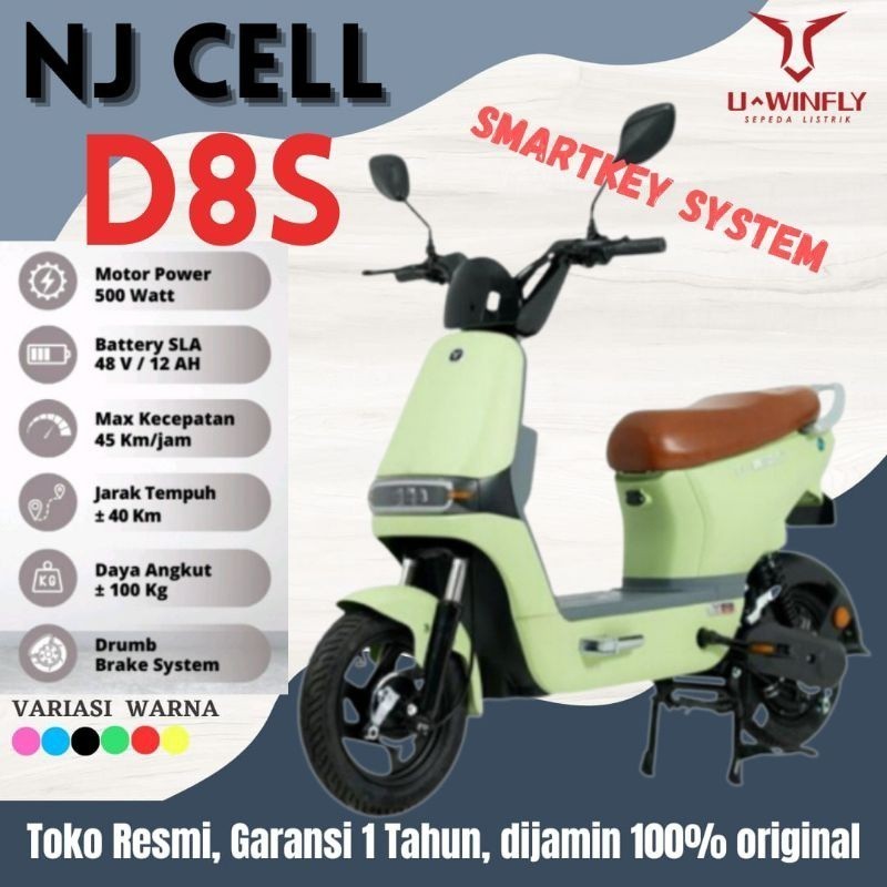 Jual SEPEDA LISTRIK U-WINFLY TERBARU DRAGONFLY 8,Df8s,D8S 48V 12AH ...