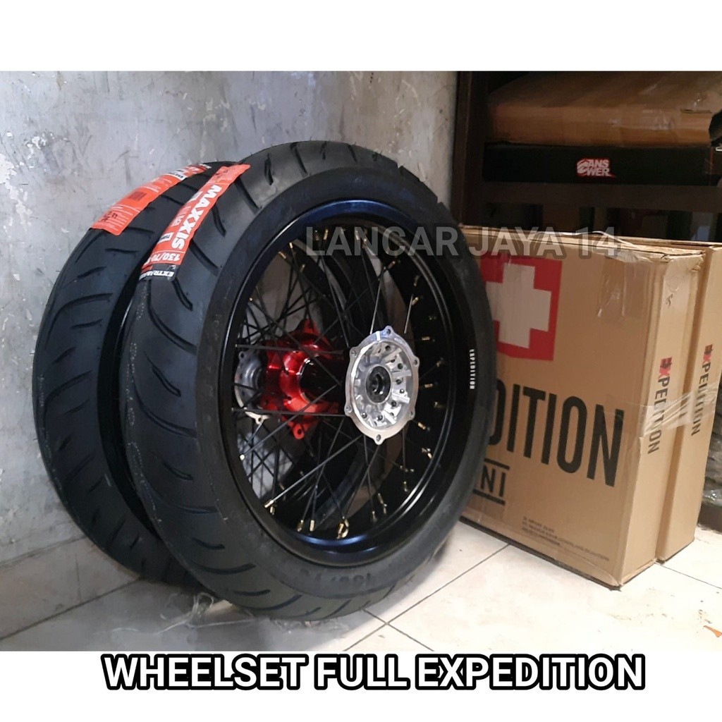 Jual PAKET VELG WHEELSET SUPERMOTO CRF KLX WR155 VELG EXPEDITION ...