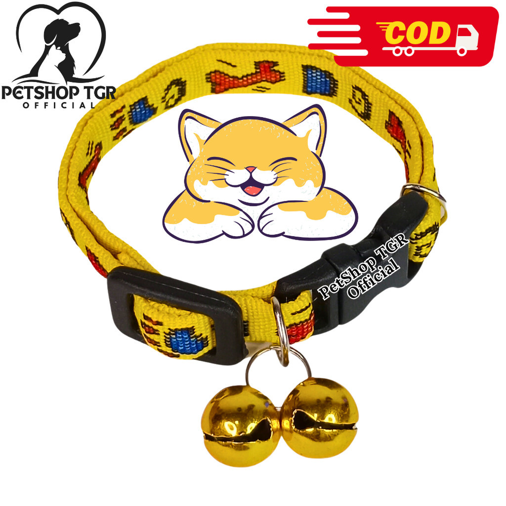 Jual PTO Kalung Kucing Lonceng 2 Pcs Motif Tulang Ukuran Dapat ...