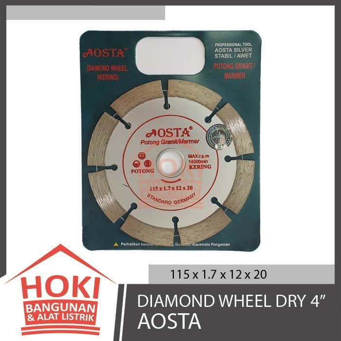 Jual DIAMOND WHEEL DRY 4" AOSTA - Mata Gerinda Potong Keramik Granit ...