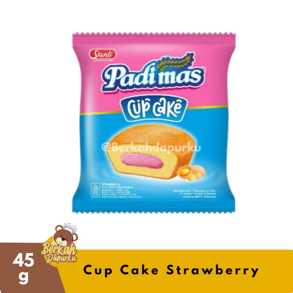 Jual Padimas Cup Cake Strawberry Bolu Isi Krim | Shopee Indonesia
