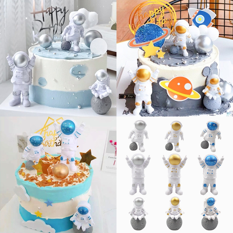 Jual Astronout Space Theme Cake Topper Hiasan Kue Bentuk Astronot ...