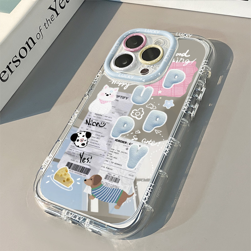 Jual Casing ponsel mirror puppy dog lucu casing ponsel hp iphone 13 ...