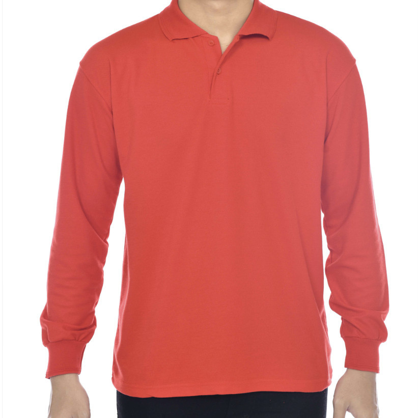Jual KAOS POLO SHIRT LENGAN PANJANG KERAH POLOS BAJU PRIA WANITA WANGKY ...