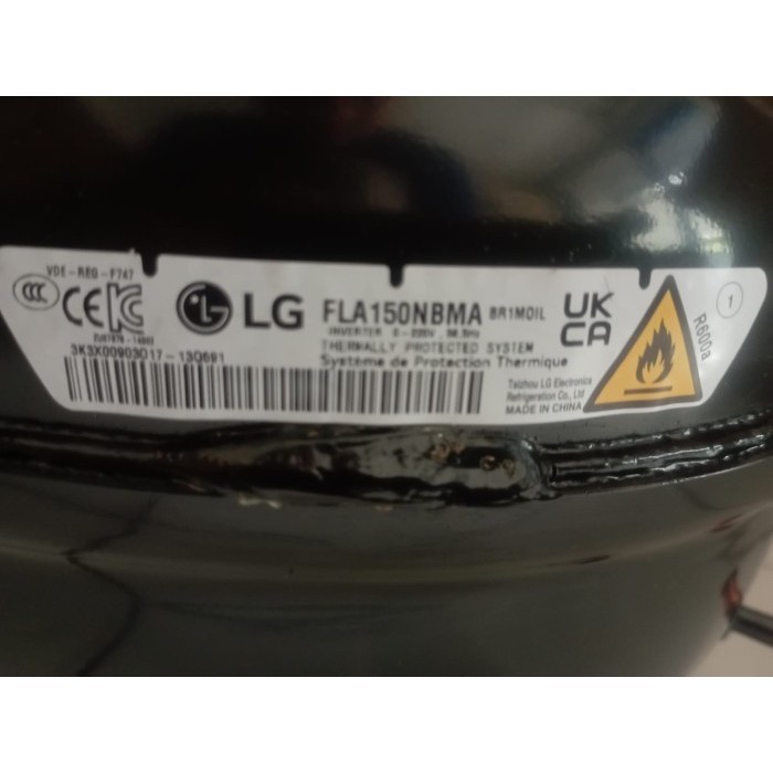 Jual COMPRESSOR INVERTER KULKAS SIDE BY SIDE LG FLA150NBMA FLA 150 NBMA ...