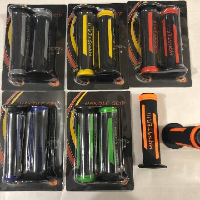 Jual SEPASANG GRIP MONSTER WARNA KARET EMPUK HIGH QUALITY IMPORT HAND ...