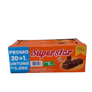 Jual SUPERSTAR (Superman) Triple Choco Wafer 20Pcs | Shopee Indonesia