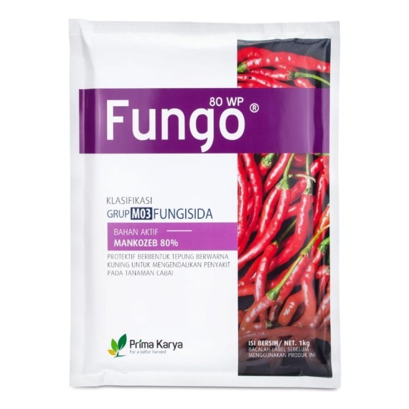 Jual RAJA TANI fungisida Fungo 80wp bahanaktif mancoseb 80wp kemasan ...