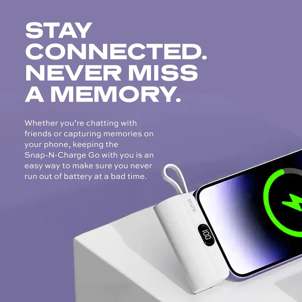 Jual Static Snap-N-Charge Go USB-C Powerbank compact praktis mini | Shopee Indonesia