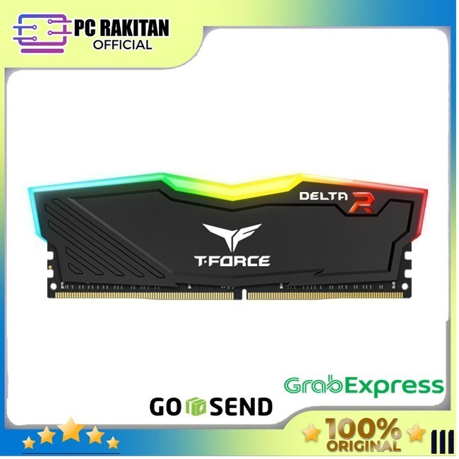Jual TEAM TFORCE DELTA RGB RAM LONGDIMM DDR4 8GB (8GBX1) PC3200 BLACK ...