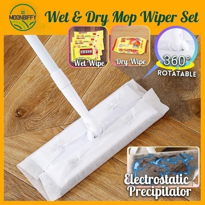 Jual #HOME# Penyapu Mop Tisu pakai buang Wiper Wet Dry Tissue Wipes ...