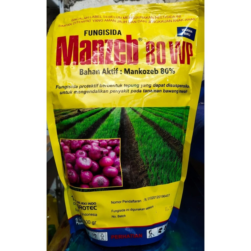 Jual FUNGISIDA MURAH AMPUH FUNGISIDA MANZEB 80WP WARNA BIRU 800GR ...
