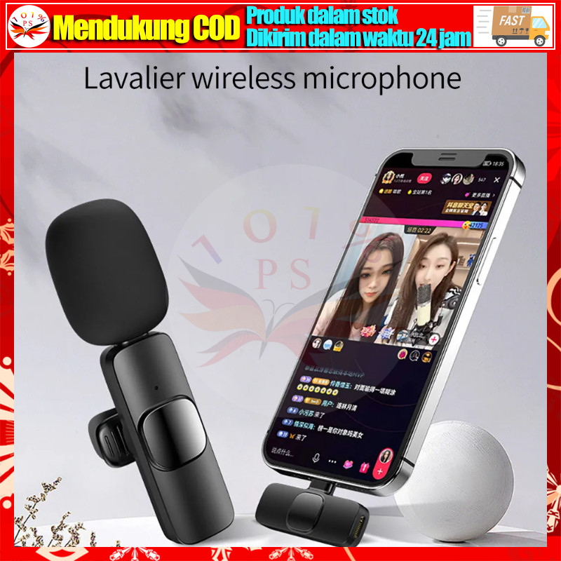 Jual Portable Wireless Lavalier Mic K8 Microphone Mic Clip On Youtuber ...