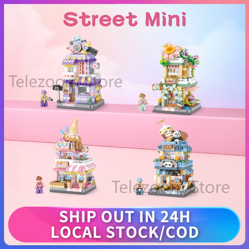 Jual Mini Street View Series Block Bricks Rumah mini Handcraft Rumah ...