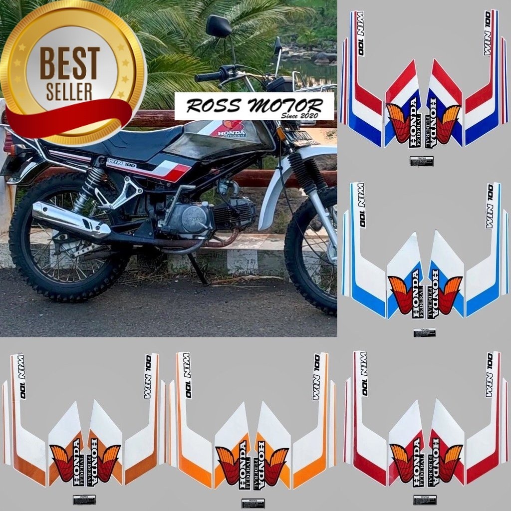 Jual Striping Stiker Polet list motor honda win 100 stiker list body ...