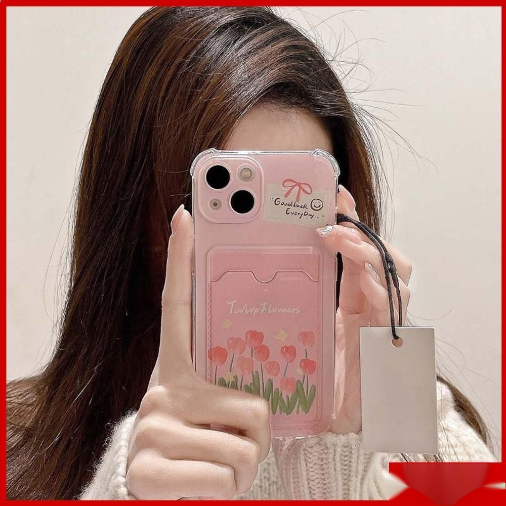 Jual Card holder bunga-bunga Soft Casing HP Samsung a55 a54 a24 a05 a05s a15 a25 s21 fe s23 fe ...