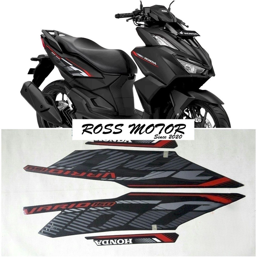Jual Striping stiker polet list motor Honda Vario 160 2023 CBS Hitam ...