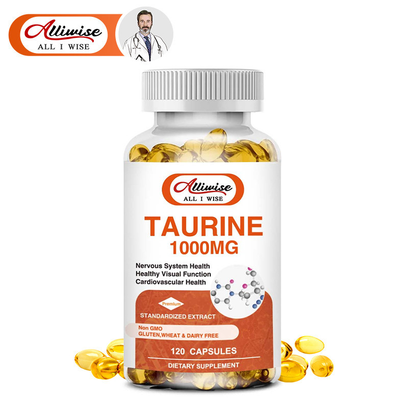 Jual Alliwise Taurine 1000 mg Capsules 120pcs Double Strength for Heart ...