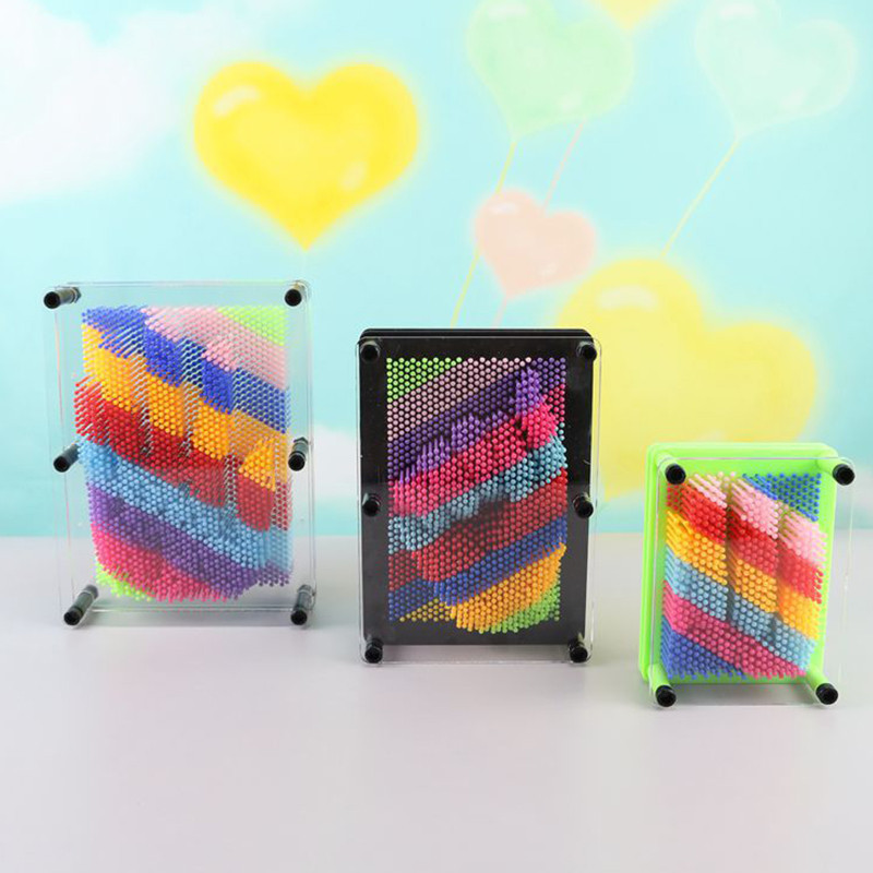 Jual 1Pcs Funny 3D Clone Pixel Art Blocks Toy Colorful Pin Art Toy ...