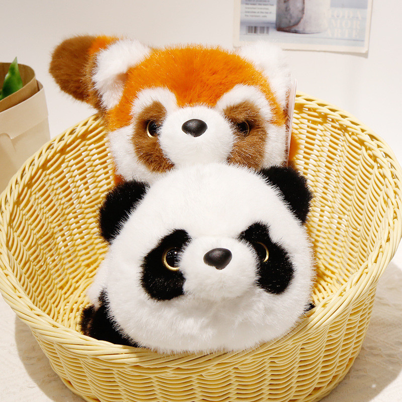 Jual Red Panda Doll Plush Toy Crouching and Simulating Transformation ...