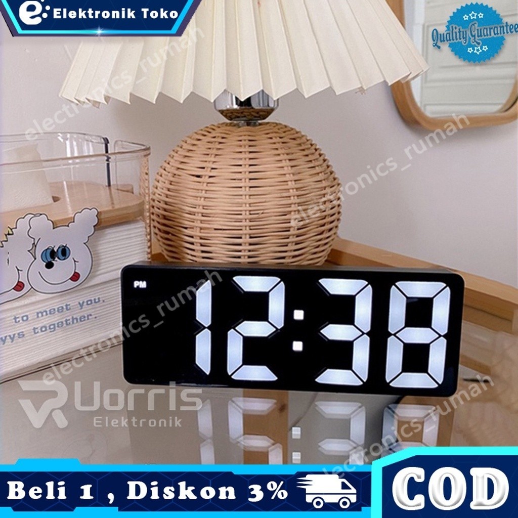 Jual Jam Alarm Dinding Meja Digital Clock LED New Model LED Alarm Clock ...