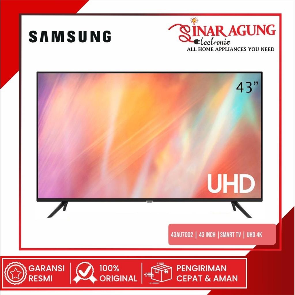 Jual SAMSUNG 43AU7002 / 43-AU7002 LED SMART TV 4K UHD 43 INCH - 100% ORI | Shopee Indonesia