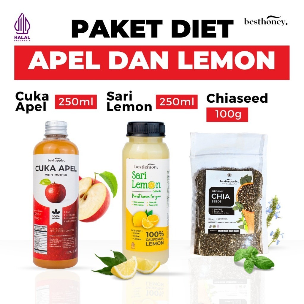 Jual Best Honey Paket Cuka Apel With Mother's Chia Seed Organik 100gr ...