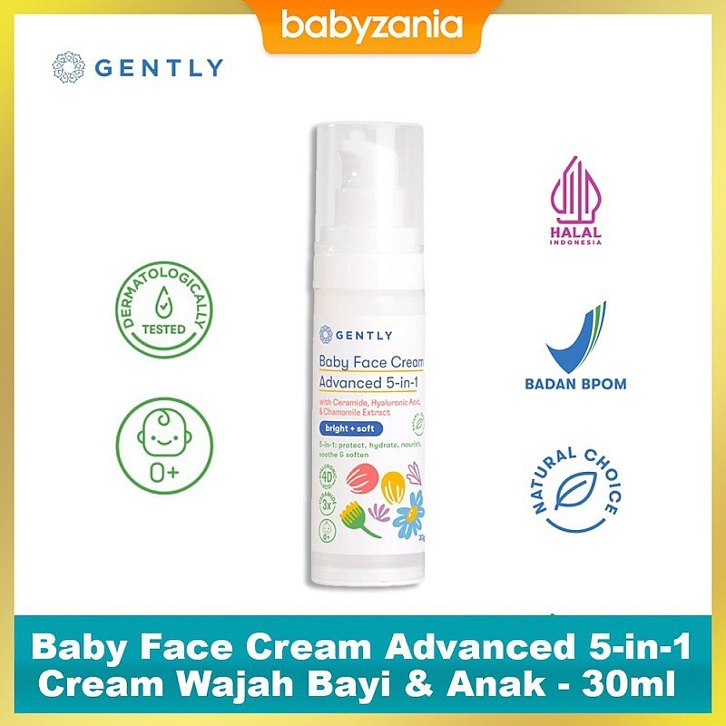 Jual Gently Baby Face Cream Advanced 5 in 1 / Krim Wajah Bayi - 30 ml ...