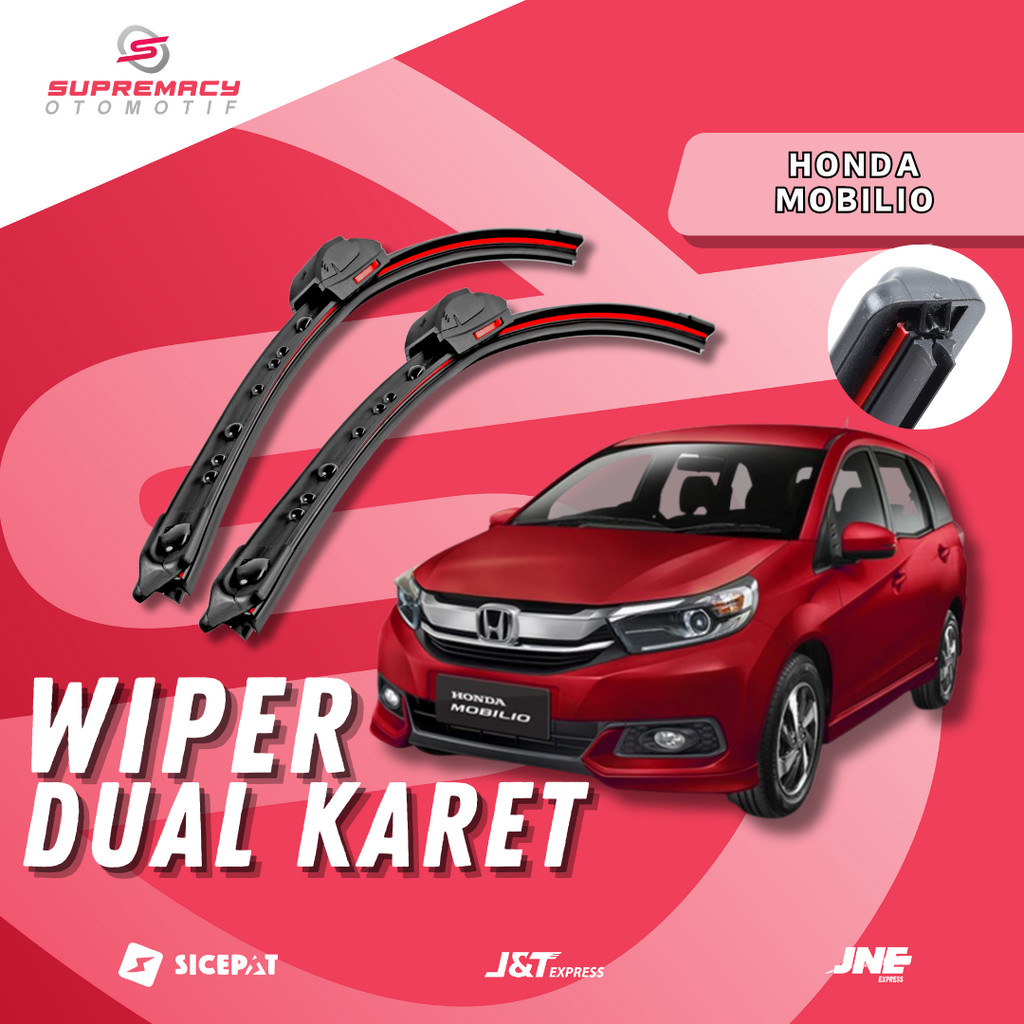 Jual Wiper Dual Karet - Honda Mobilio - Frameless Model Karet Ganda ...
