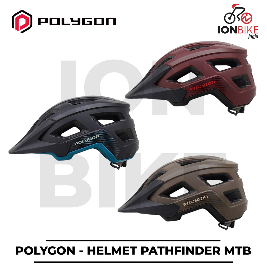 Jual Helm Polygon Pathfinder MTB Sepeda Gunung Helmet Gravel Ringan ...
