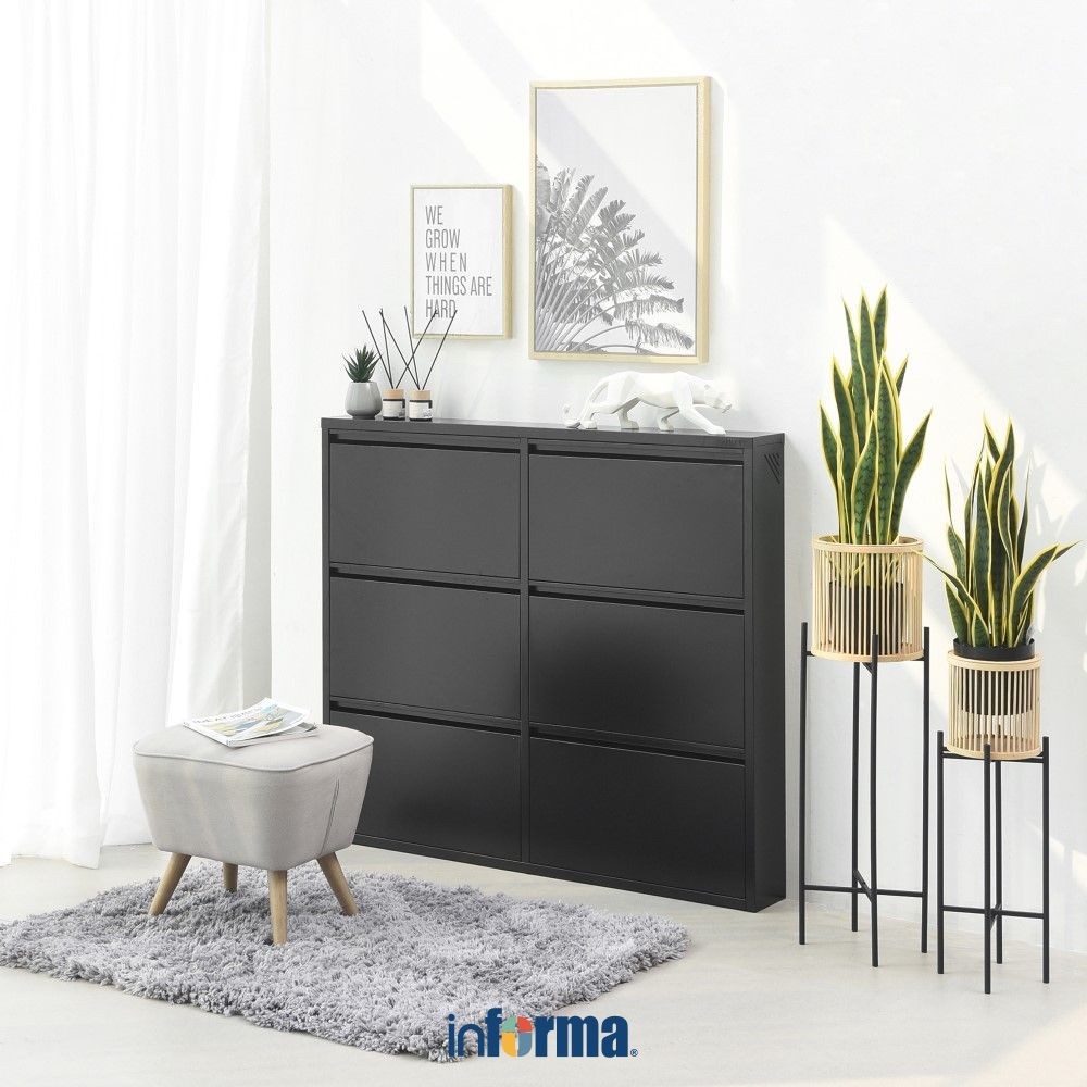 Jual Informa Levi Kabinet Sepatu 6 Tingkat - Hitam Organizer Sandal Dan ...