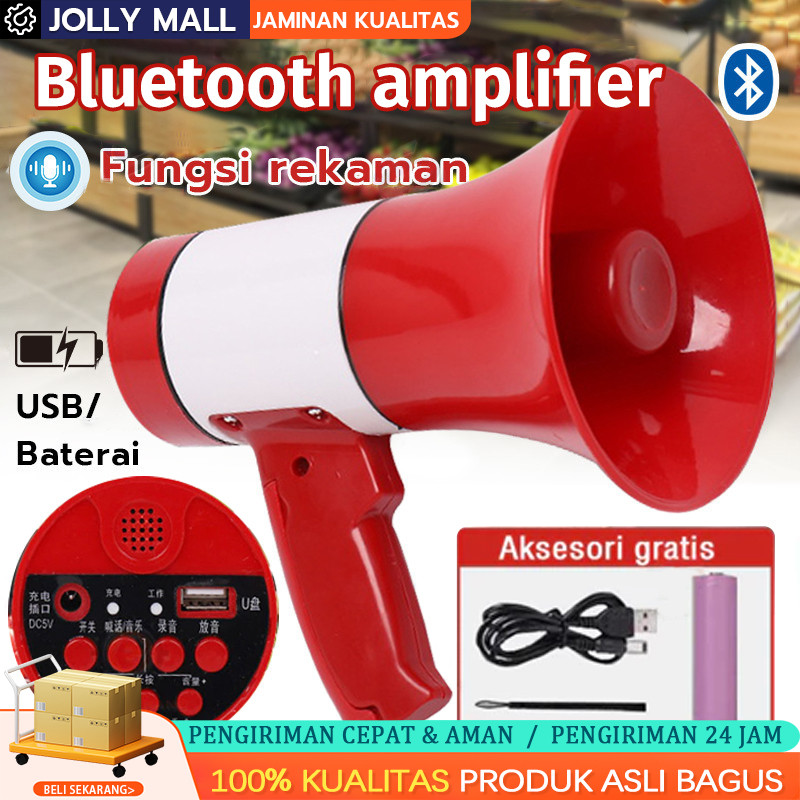 Jual Megaphone Bluetooth U Disk Recording Alert Pengeras Suara Alarm ...