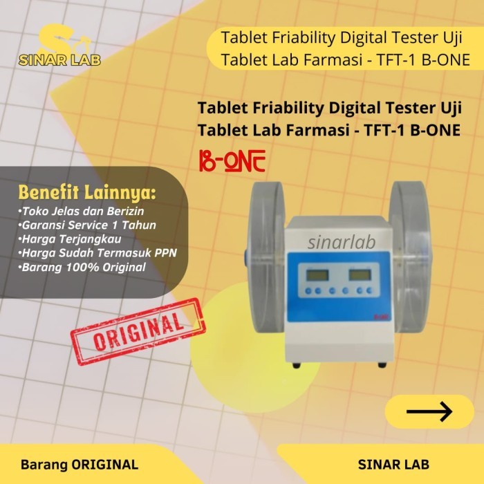 Jual Tablet Friability Digital Tester Uji Tablet Lab Farmasi - TFT-1 B ...