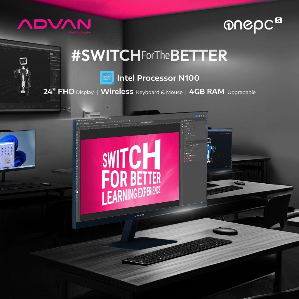 Jual ADVAN All In One PC S 23.8” 1920*1080 IPS AIO Intel Inside 4GB ...