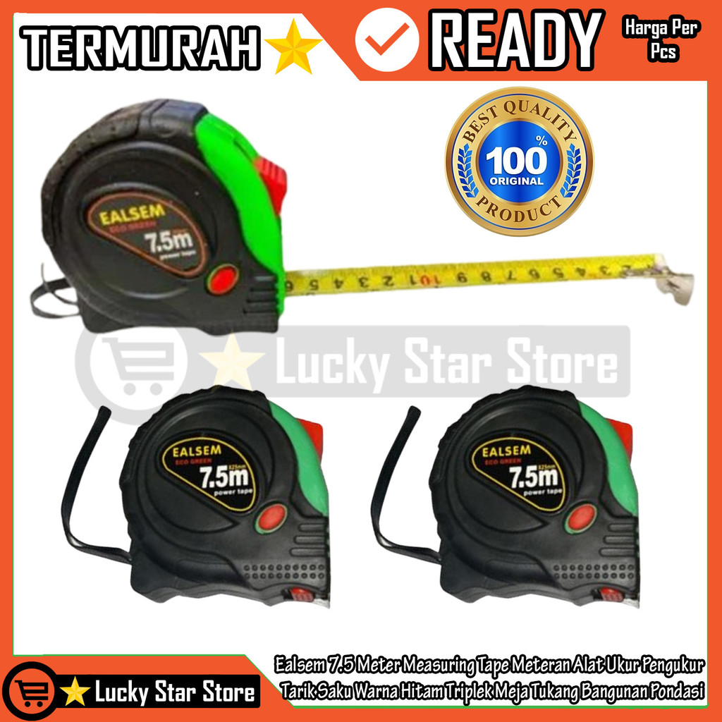 Jual Ealsem 7.5 Meter Measuring Tape Meteran Alat Ukur Pengukur Tarik ...