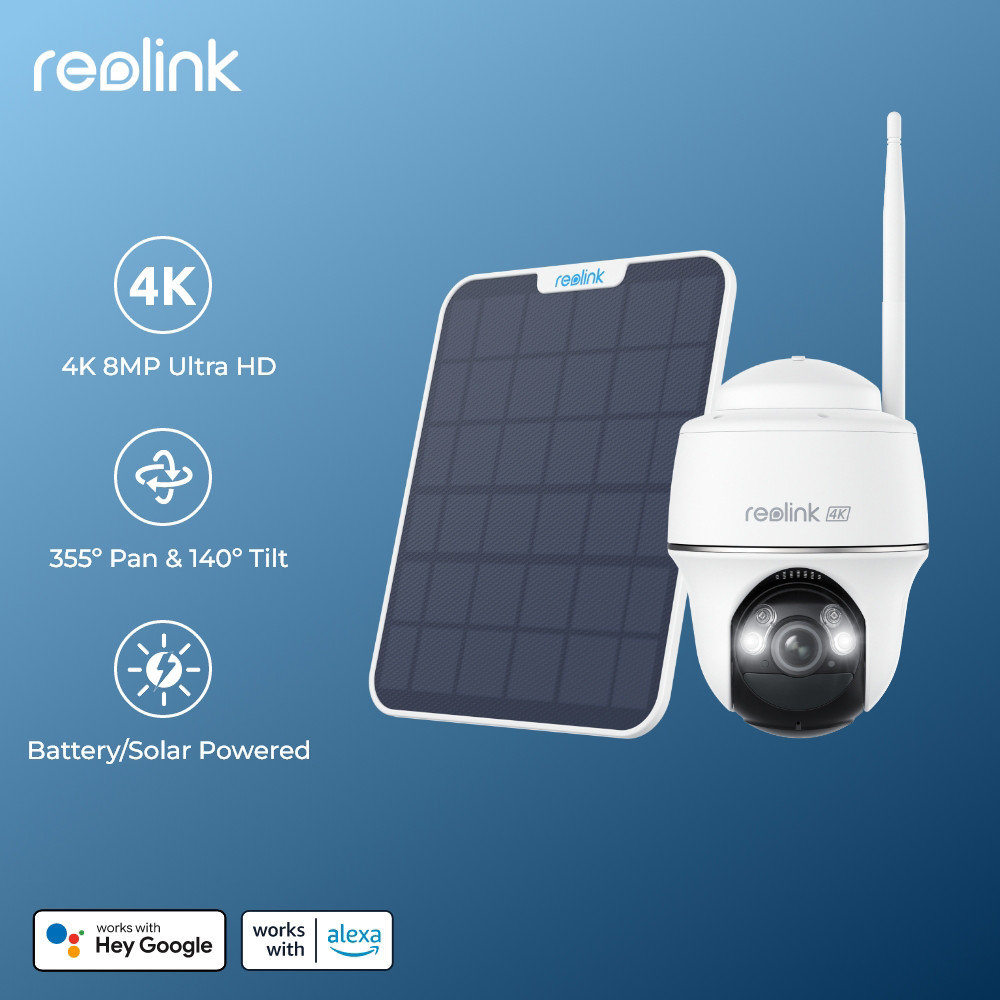 Jual reolink First 4K Wireless Pan & Tilt Security Cameras 5/2.4 GHz Wi-Fi 8MP Outdoor Solar ...