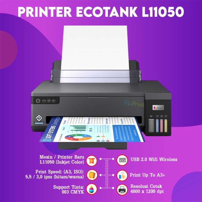 Jual Printer L11050 EcoTank WiFi PrintOnly L11050 SingleFunction ...