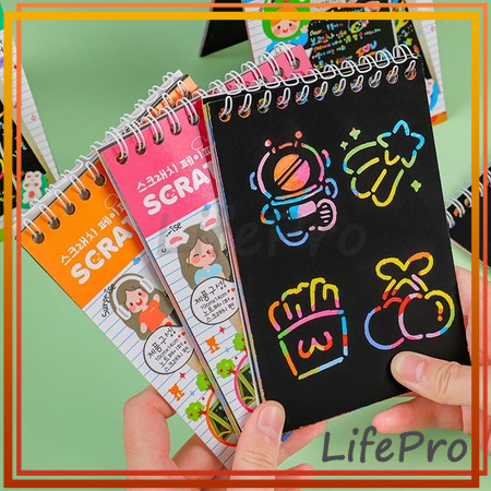 Jual Scratch Note Mini / Buku Gambar Mini Tulis Gores Ajaib Colourfull ...