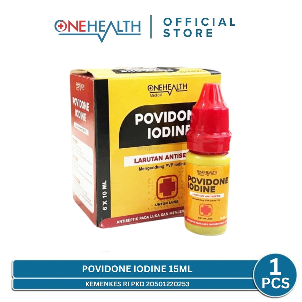 Jual Onehealth Povidone Iodine 15 ml antisepti/obat luka merah | Shopee ...