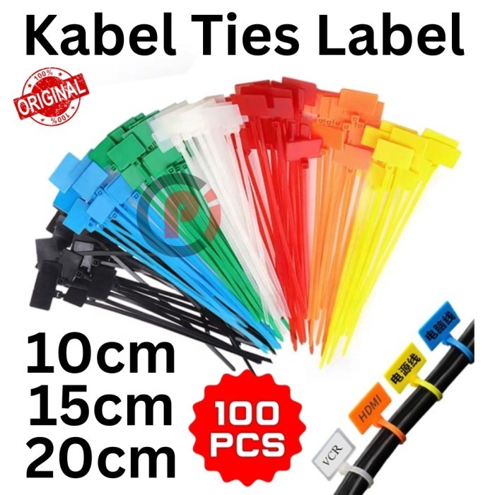 Jual Isi 100 Pcs Kabel Ties Untuk Label Kabel DLL Tie Zip Ikat Penanda ...