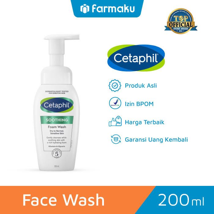 Jual Cetaphil Face Wash Soothing Foam Botol 200 ml | Shopee Indonesia