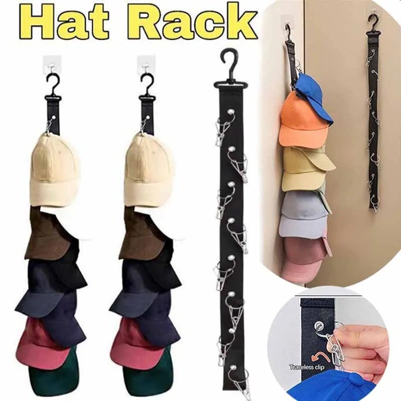 Jual Wardrobe Storage DIY Hanger 8 Clips Hanging Closet Organizer Caps ...