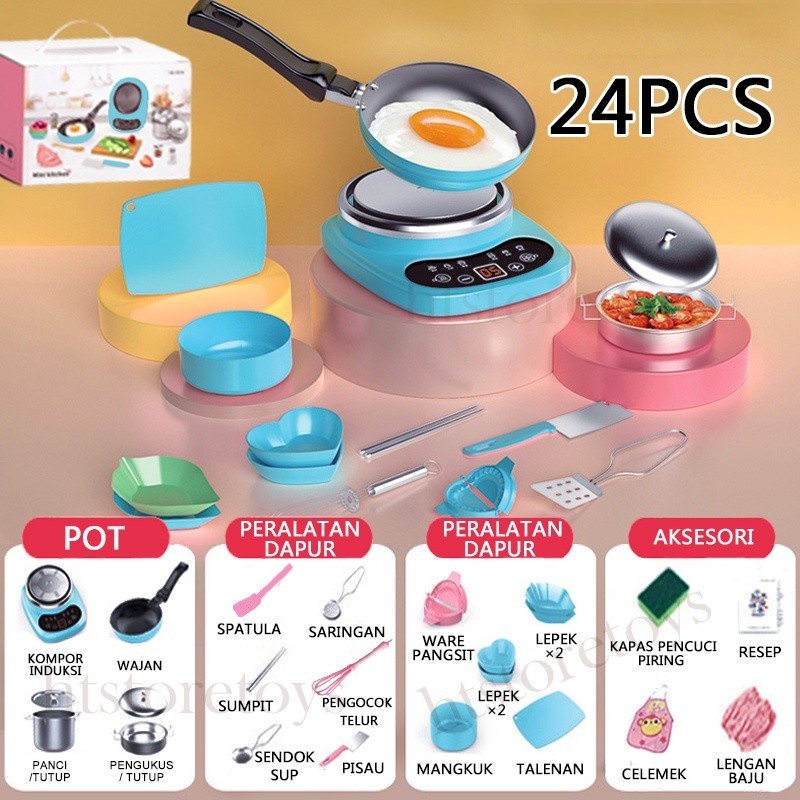 Jual Mainan Edukasi Anak Masak Masakan Cooking Mini Kitchen Kompor ...