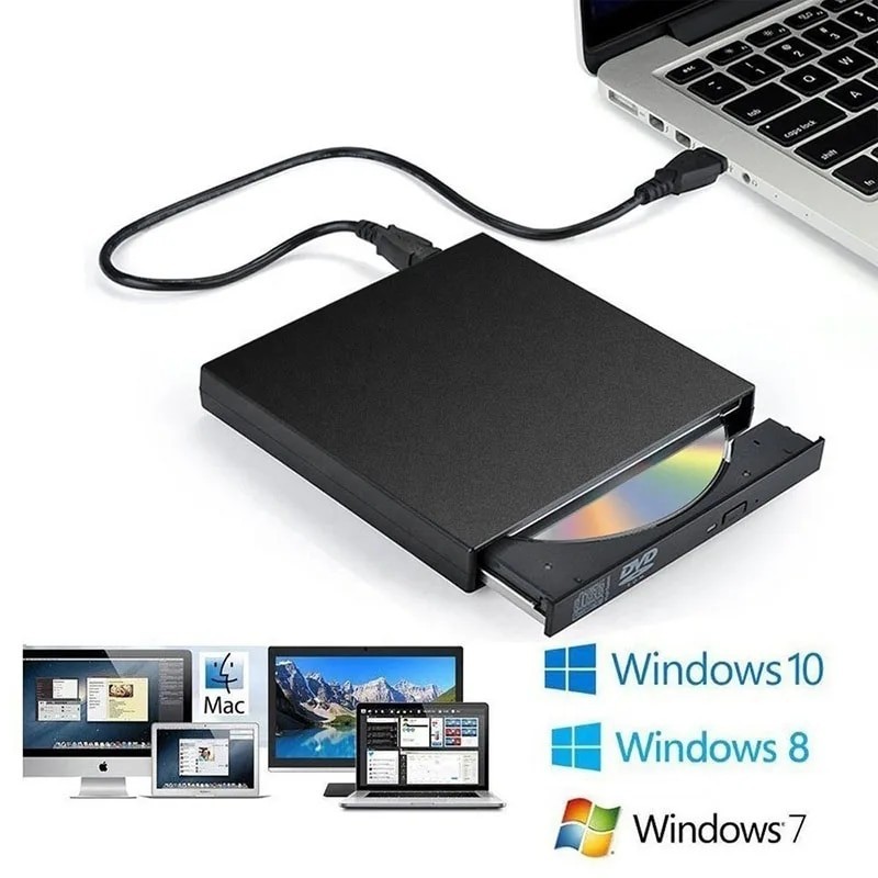 Jual USB 2.0 Portable External DVD Optical Drive CD/DVD-ROM CD/DVD-RW ...