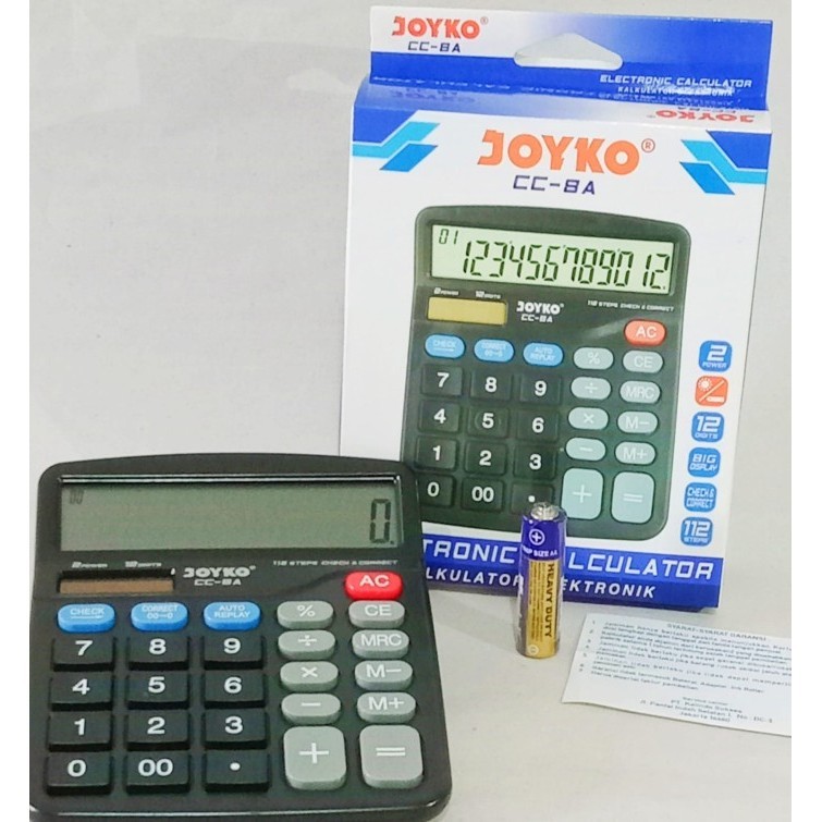 Jual Calculator / Kalkulator Joyko CC-8A / 12 Digits / Check Correct ...